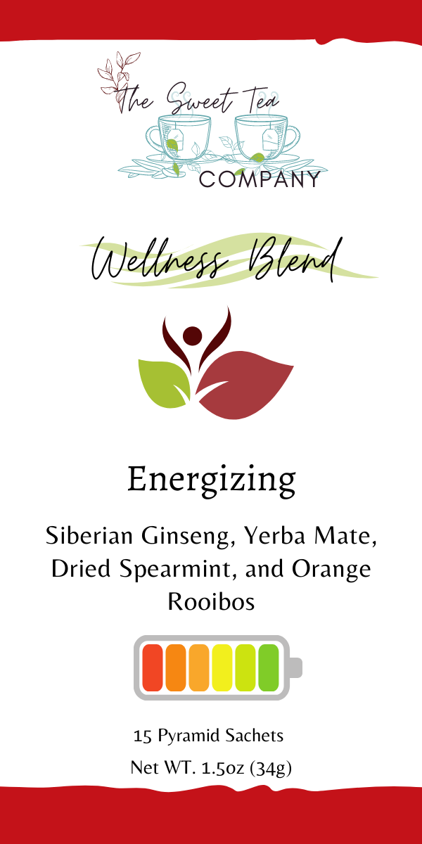 Energizing Wellness Tea - Ginseng Yerba Mate Blend | The Sweet Tea Company